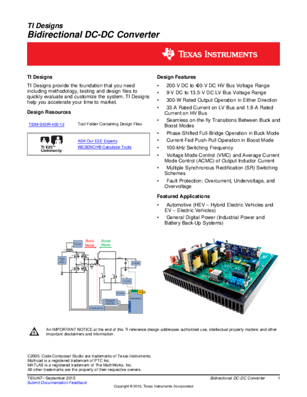 (PDF) Bidirectional DC-DC Converter