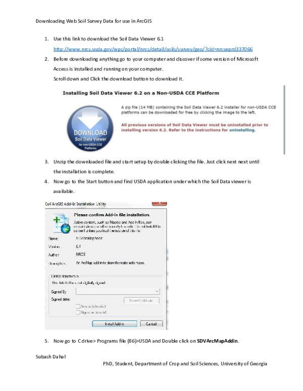 (PDF) Downloading Web Soil Survey Data for use in ArcGIS | Subash Dahal ...