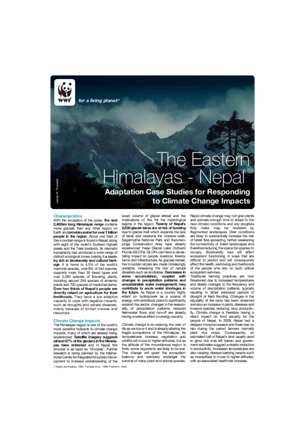 (PDF) The Eastern Himalayas -Nepal Adaptation Case Studies for ...
