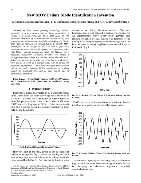 (PDF) New MOV Failure Mode Identification Invention