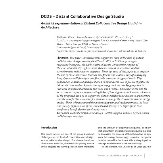 (PDF) DCDS–Distant Collaborative Design Studio