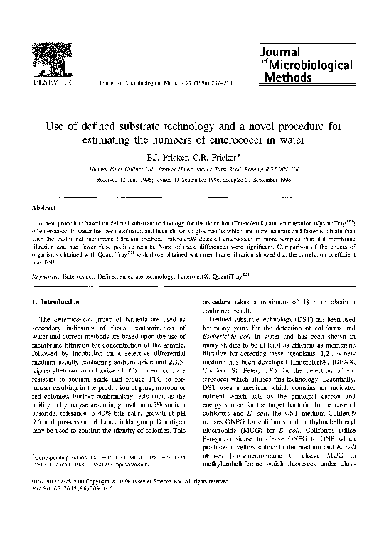 (PDF) Use of defined substrate technology and a novel procedure for ...