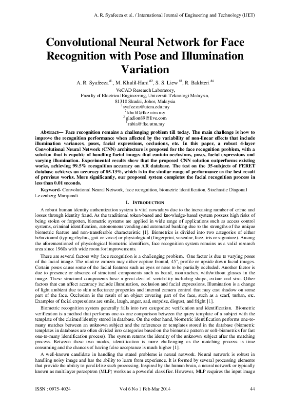 Pdf Robust Cnn For Facemask Face Recognition