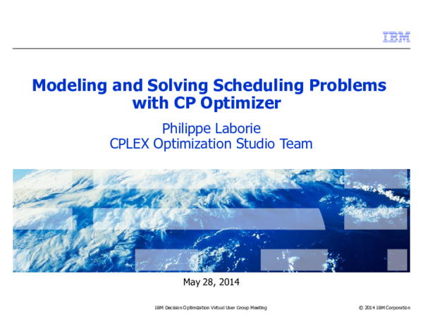 Pdf Modeling And Solving Scheduling Problems With Cp Optimizer Philippe Laborie 