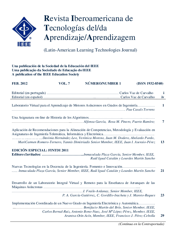 (PDF) Revista Iberoamericana de Tecnologias del/da Aprendizaje ...