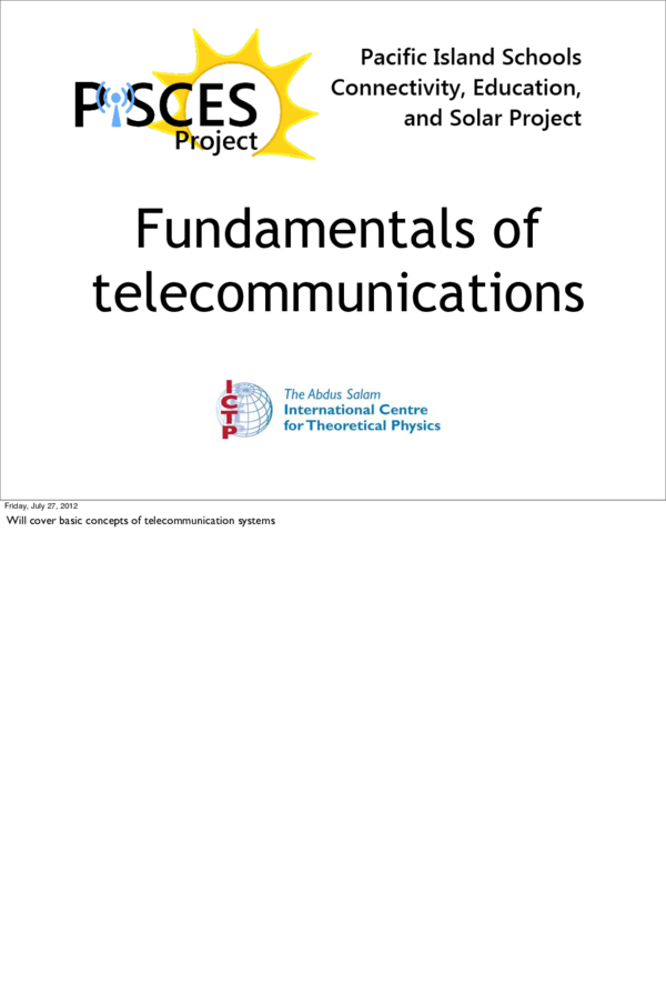 (PDF) Fundamentals of telecommunications Will cover basic concepts of ...
