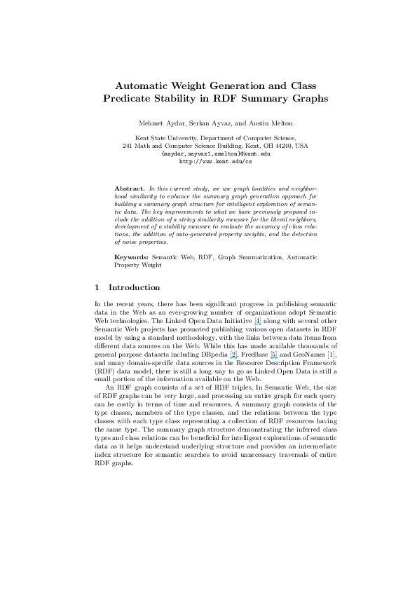 (PDF) Automatic Weight Generation and Class Predicate Stability in RDF ...