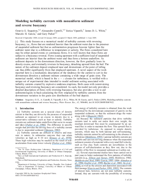 (PDF) Modeling turbidity currents with nonuniform sediment and reverse buoyancy