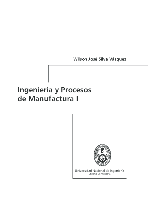 (PDF) Ingeniería y Procesos de Manufactura I
