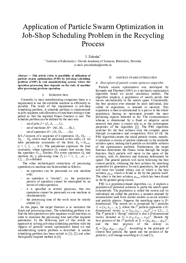 (PDF) Application of Particle Swarm Optimization in Computer Aided ...