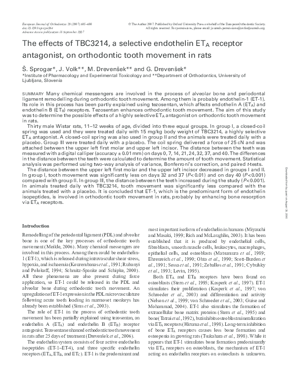 (PDF) The effects of TBC3214, a selective endothelin ETA receptor ...