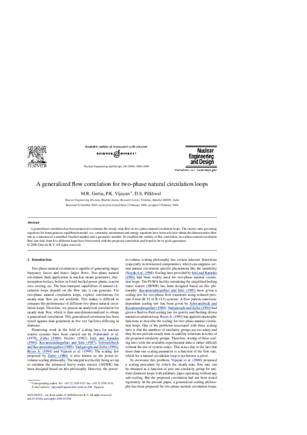 (PDF) A generalized flow correlation for two-phase natural circulation ...