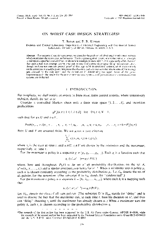 (PDF) On worst case design strategies