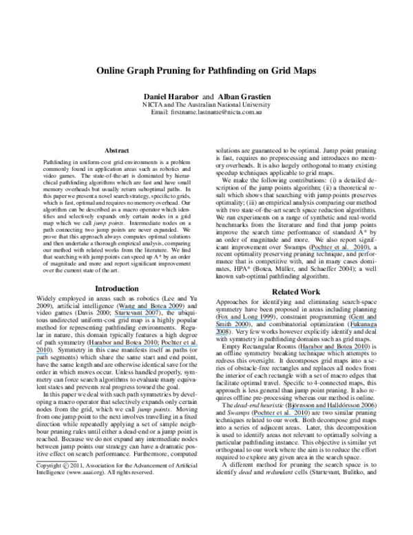 (PDF) Online Graph Pruning for Pathfinding On Grid Maps