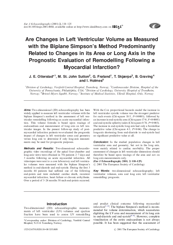 (PDF) Are changes in left ventricular volume as measured with the ...