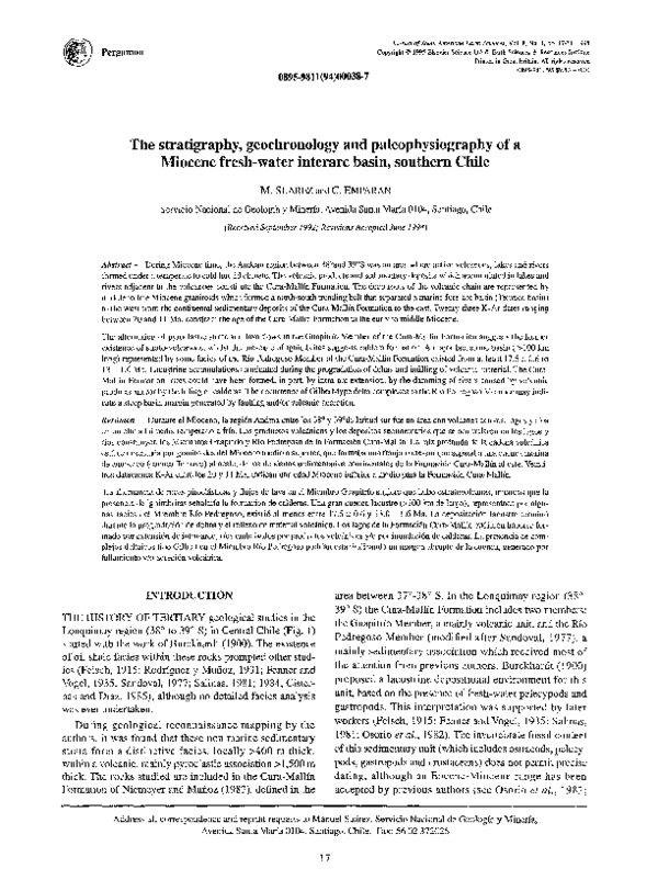 (PDF) The stratigraphy, geochronology and paleophysiography of a ...
