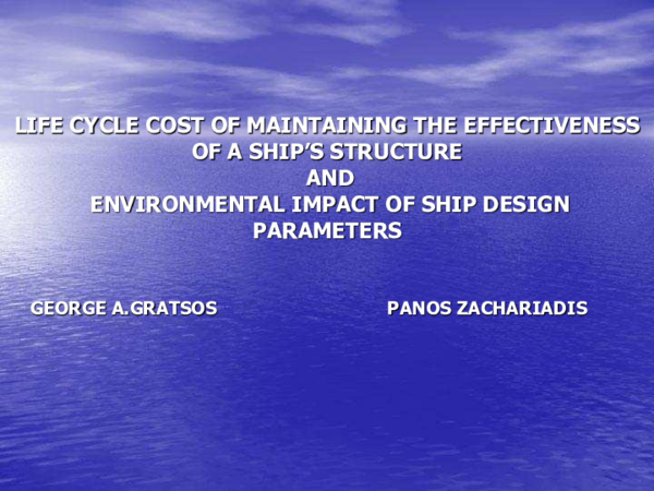 (PDF) LIFE CYCLE COST OF MAINTAINING THE EFFECTIVENESS OF A SHIP'S ...