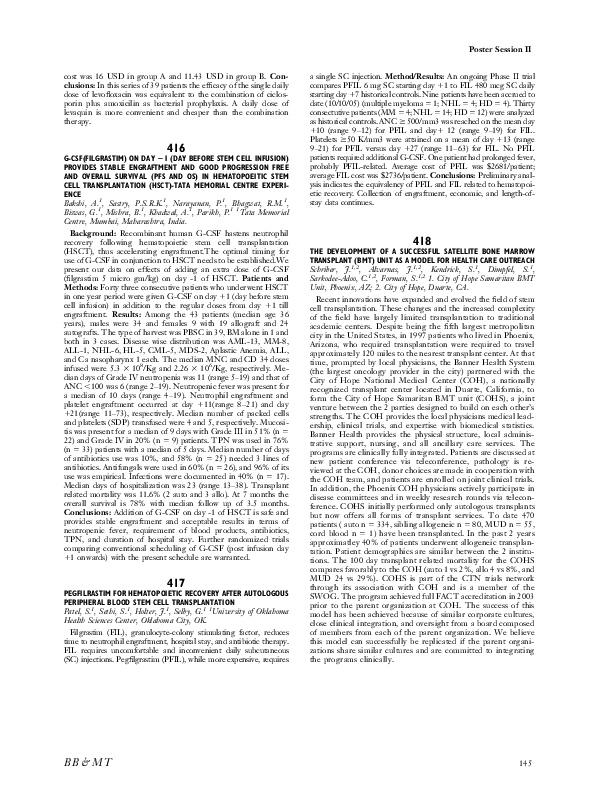 (PDF) The development of a successful satellite bone marrow transplant ...