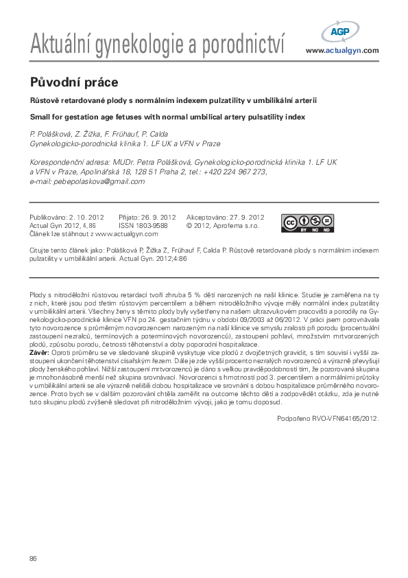 (PDF) Small for gestation age fetuses with normal umbilical artery ...
