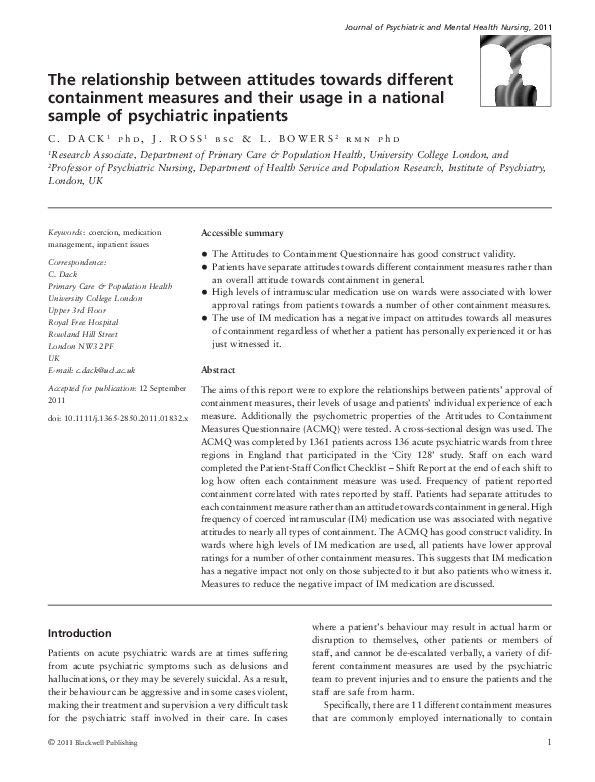 (PDF) The relationship between attitudes towards different containment ...