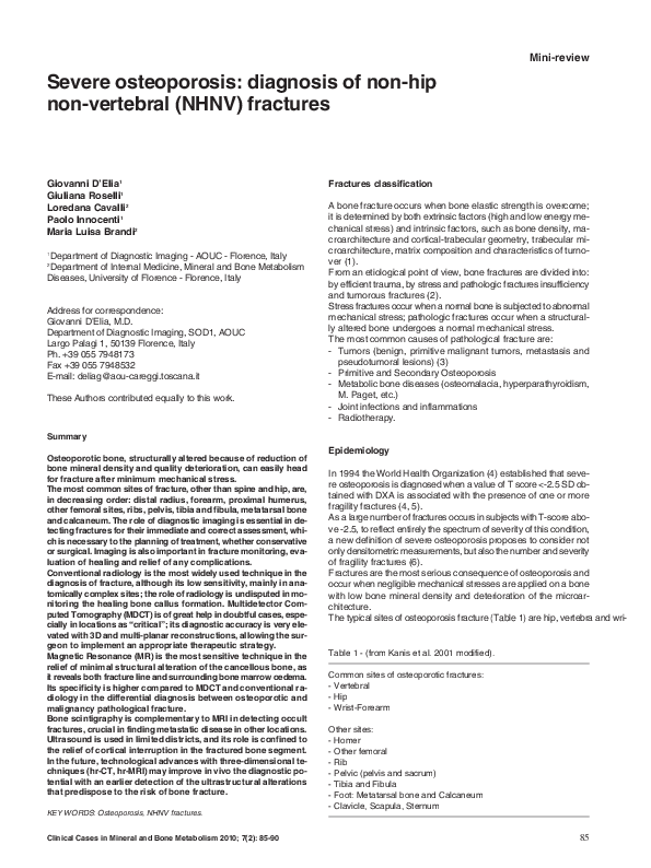 (PDF) Severe osteoporosis: diagnosis of non-hip non-vertebral (NHNV ...