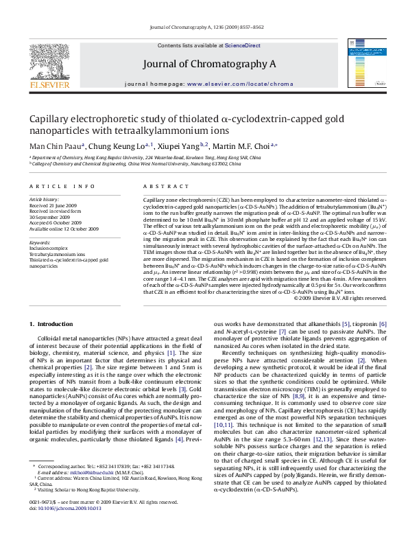 (PDF) Determination of the Surface Charge Density of Colloidal Gold Nanoparticles Using Second ...