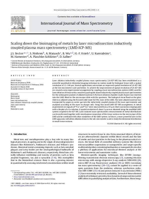 (PDF) Inductively coupled plasma mass spectrometry: recent trends and developments | Lynn ...