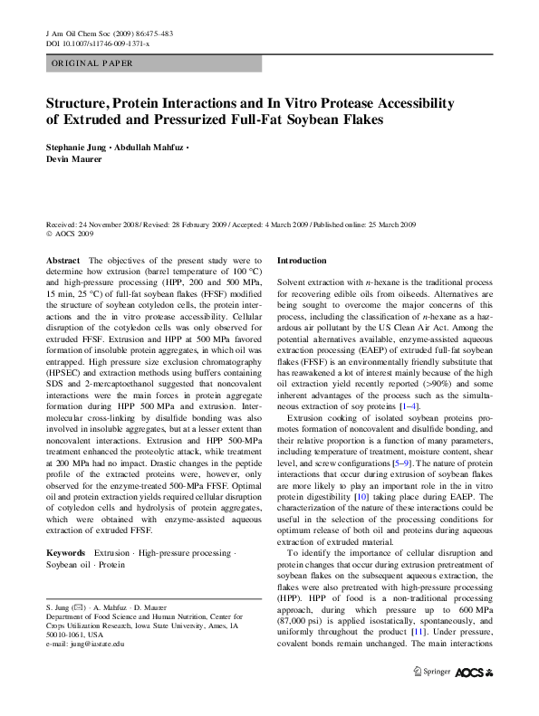 (PDF) Structure, Protein Interactions and In Vitro Protease ...