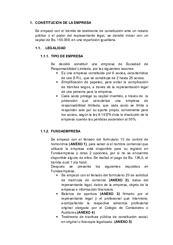 (DOC) CONSTITUCIÓN DE LA EMPRESA