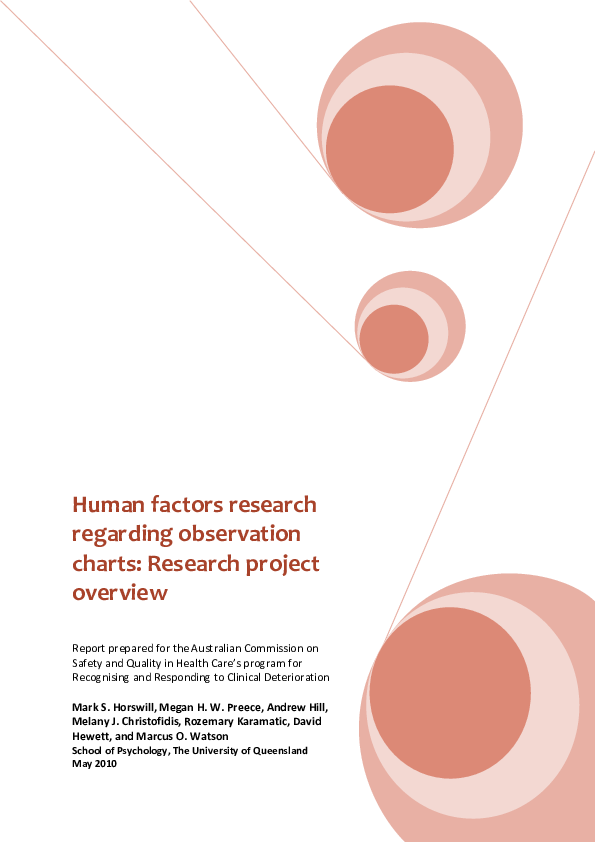 (PDF) Human factors research regarding observation charts: Research ...