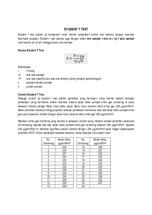 (PDF) STUDENT T TEST