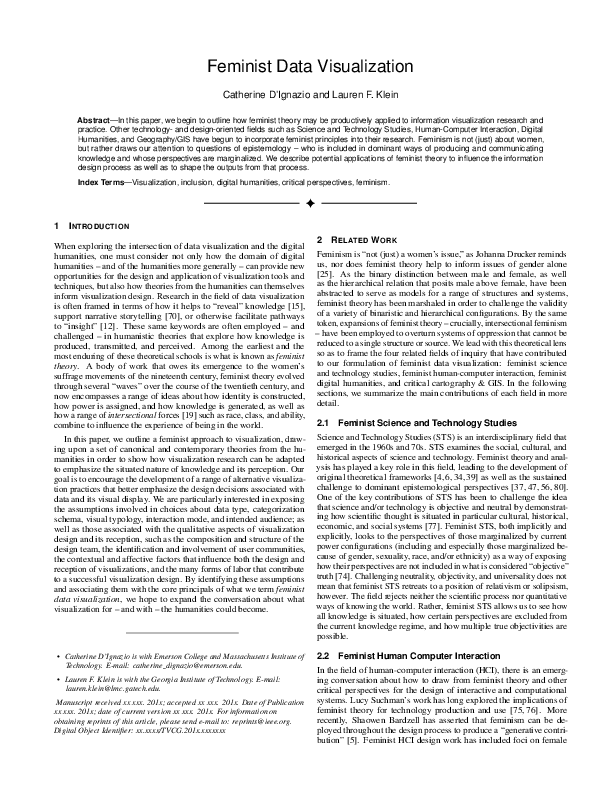 (PDF) Feminist Data Visualization