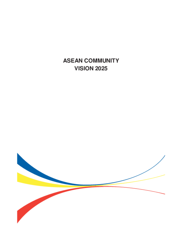 (PDF) ASEAN COMMUNITY VISION 2025
