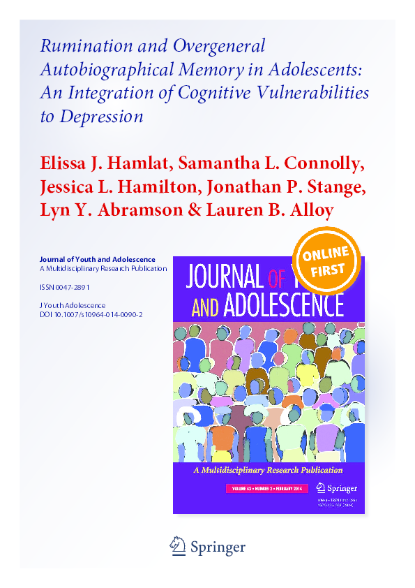 (PDF) Rumination and overgeneral autobiographical memory