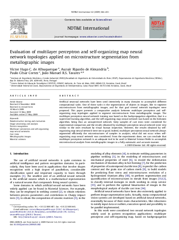 Evaluation Of Multilayer Perceptron And Self Organizing Map Neural Network Topologies Applied On 