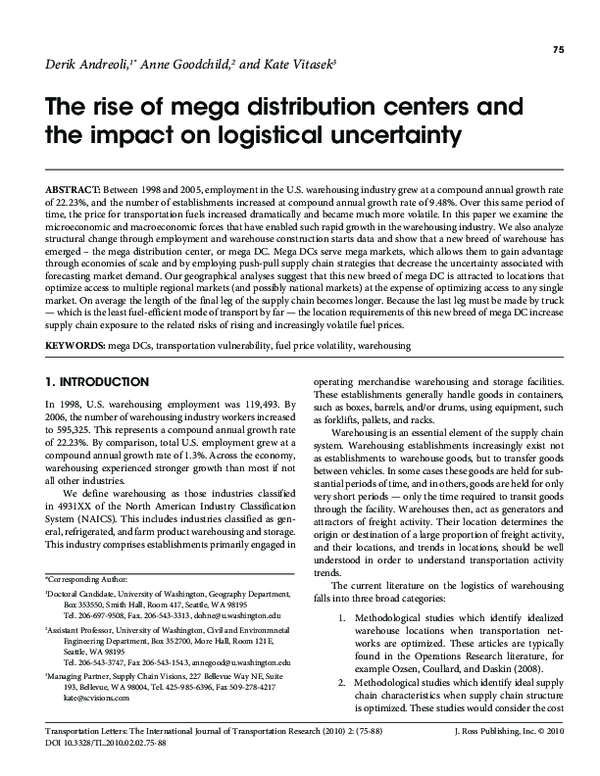(PDF) The rise of mega distribution centers and the impact on ...
