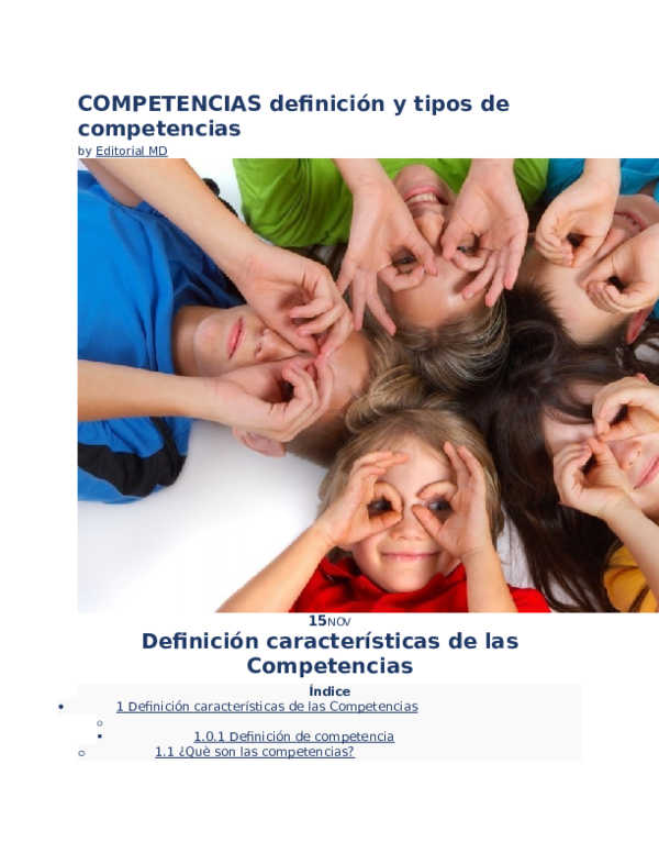 (DOC) COMPETENCIAS definición y tipos de competencias