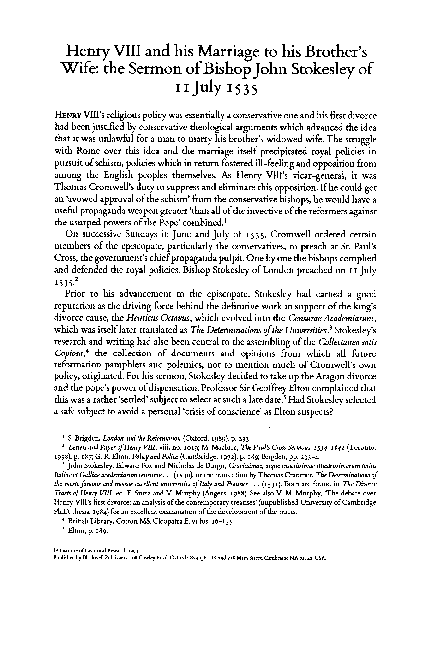 (PDF) Henry VIII and his Marriage to his Brother's Wife: the Sermon of ...
