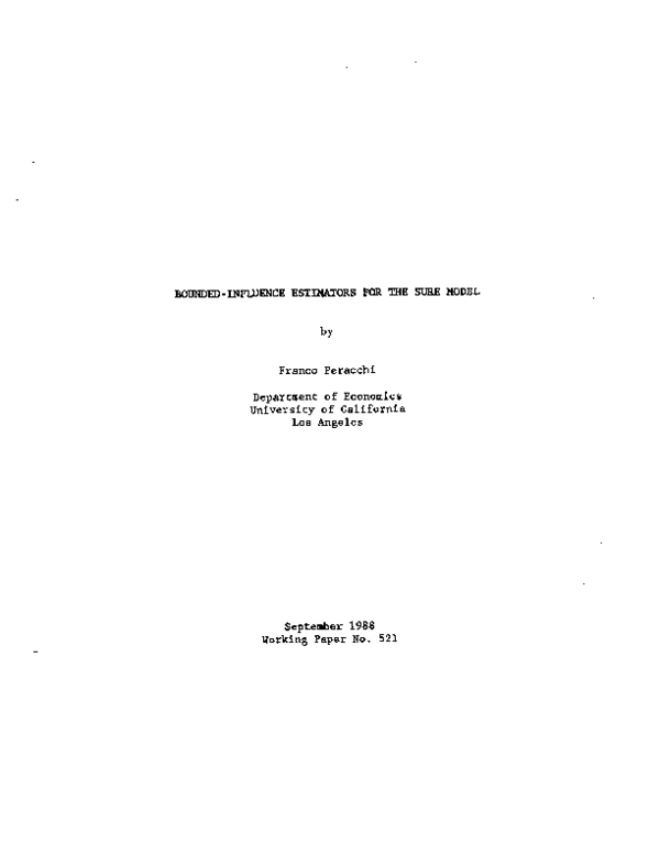 (PDF) Bounded-influence estimators for the SURE model