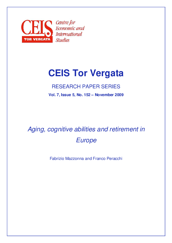 Aging, cognitive abilities and retirement in Europe