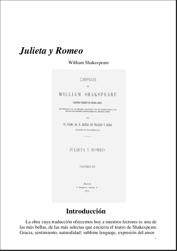 (PDF) William Shakespeare Romeo y Julieta | claudia crescencio - Academia.edu