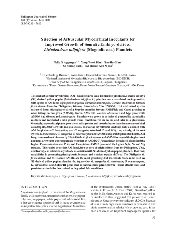 (PDF) Aggangan NS, YW Kim, SH Han, SY Park and HK Moon. 2011. Selection ...