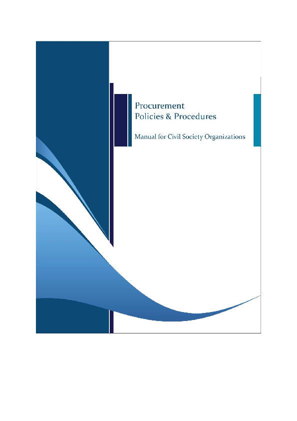 (PDF) Procurement Policies & Procedures Manual for Civil Society ...