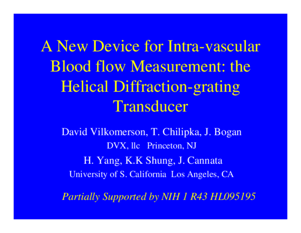 (PDF) A new device for intravascular blood-flow measurement: The ...
