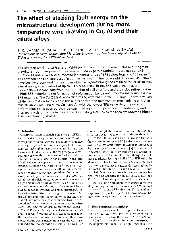 (PDF) The effect of stacking fault energy on the microstructural development during room ...