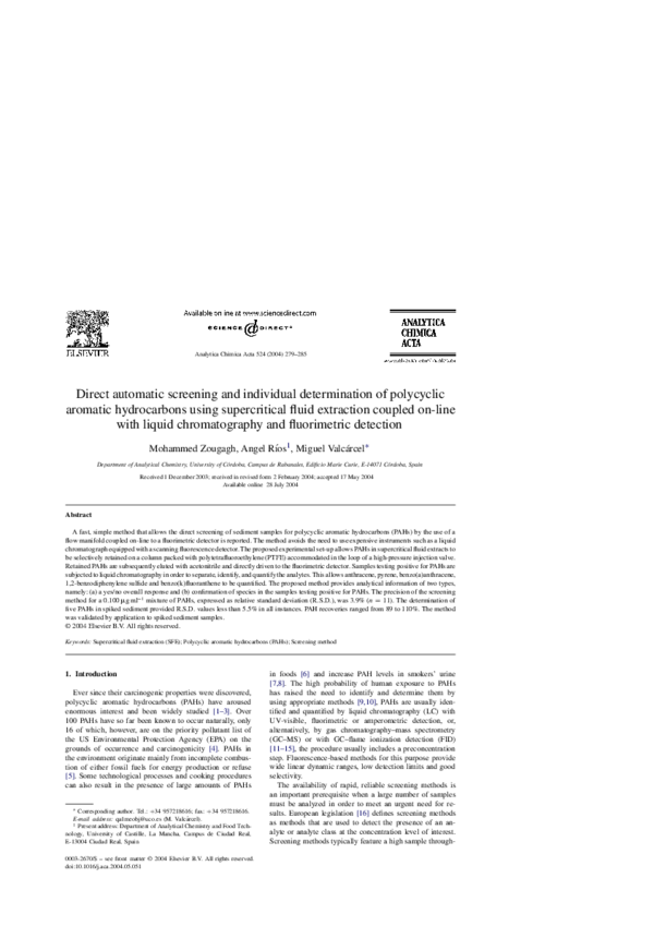 (PDF) Direct automatic screening and individual determination of polycyclic aromatic ...