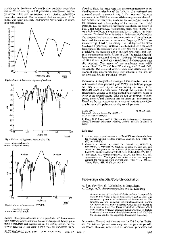 (PDF) Two-stage chaotic Colpitts oscillator