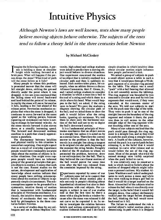 (PDF) Intuitive Physics