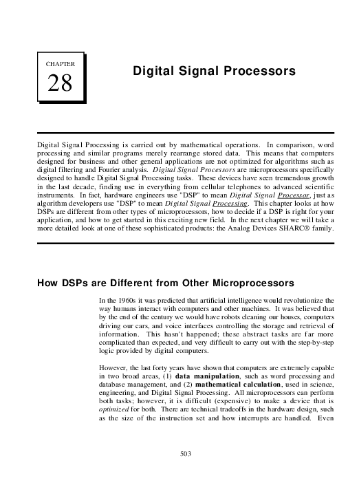 (PDF) Digital Signal Processors