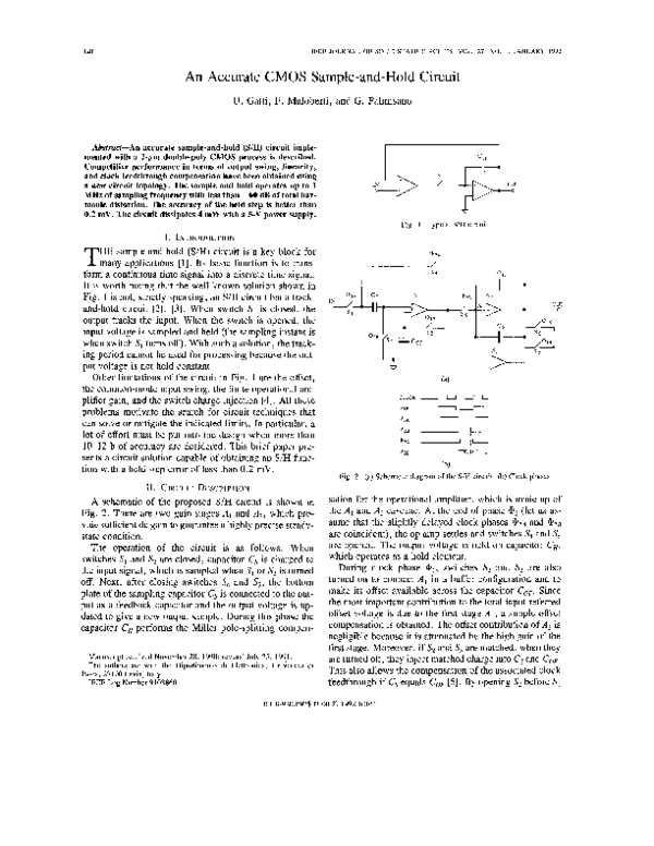 (PDF) An accurate CMOS sample-and-hold circuit